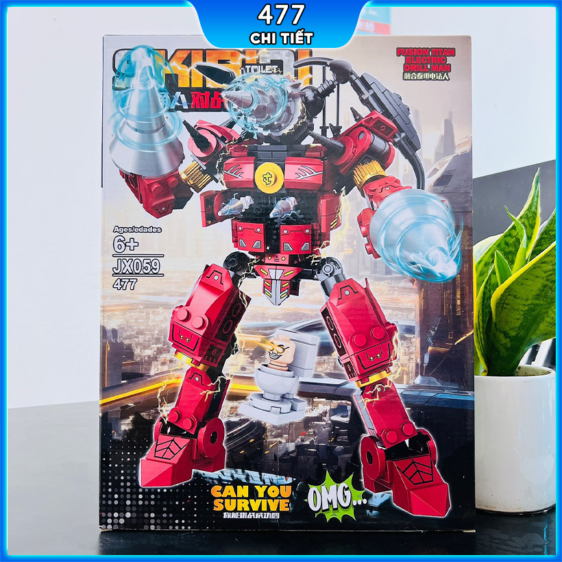 Assembled lego Model Skibidi toilet Titan Monitor Man 504 Details, lego ...