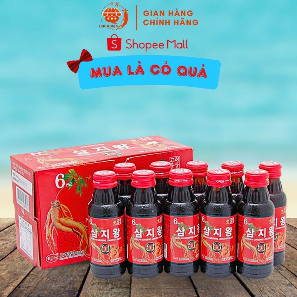 Ganoderma Korean Red Ginseng Water KGS (10 bottles x 100ml) - DHC Korea ...