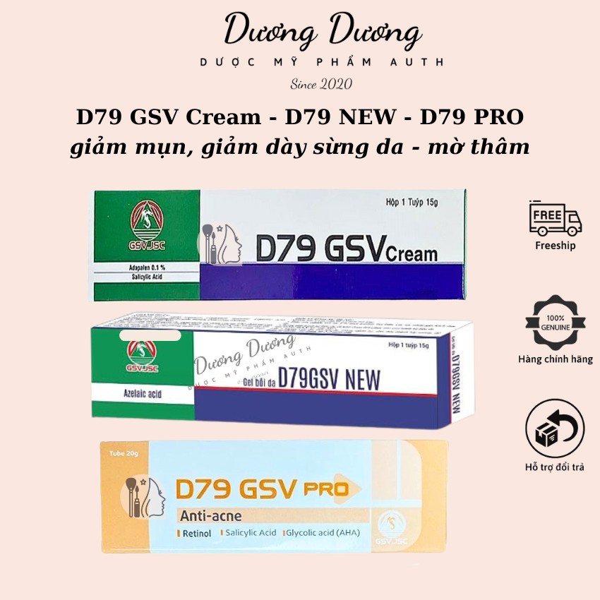 D79 GSV Cream/Pro/New helps reduce acne, back acne, keratosis pilaris ...