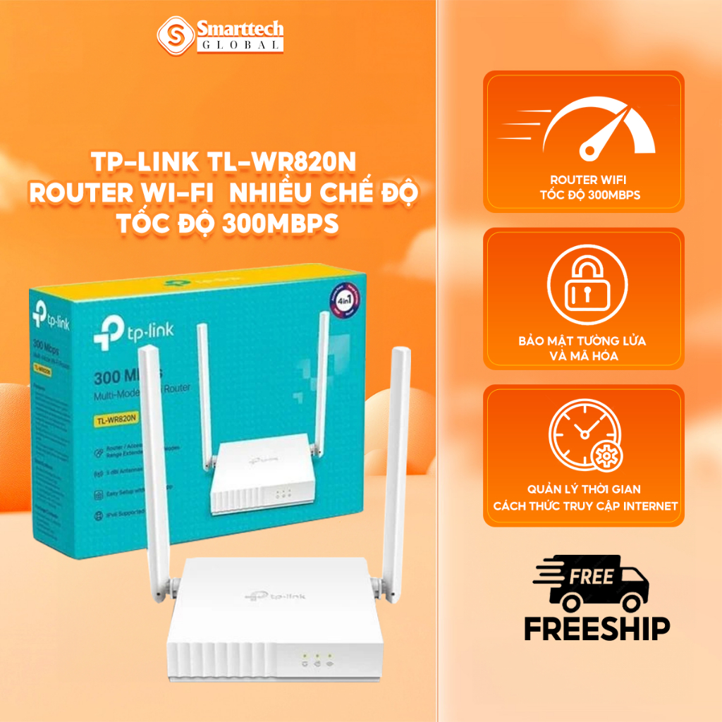 Tp-link TL-WR820N Multi-Mode Wi-Fi Router 300Mbps - 24T | Shopee Malaysia