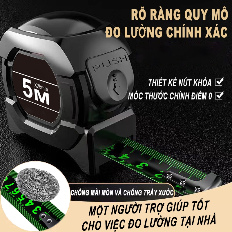 Steel Tape Measure / Scissor Ruler / 5m 10m / Dark Vision Fluorescent ...