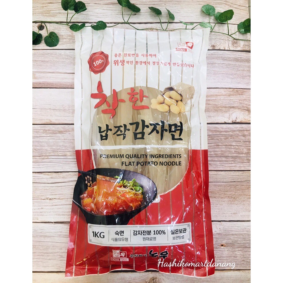 Korean Flat Noodles With Large Fibers, Flat Potato Noodles Dai Dai ...