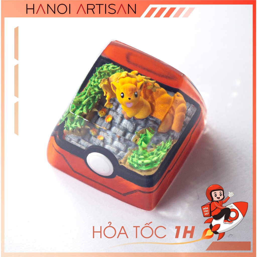 Odd keycap Mechanical Keyboard Button keycap artisan pokemon Vulpix ...