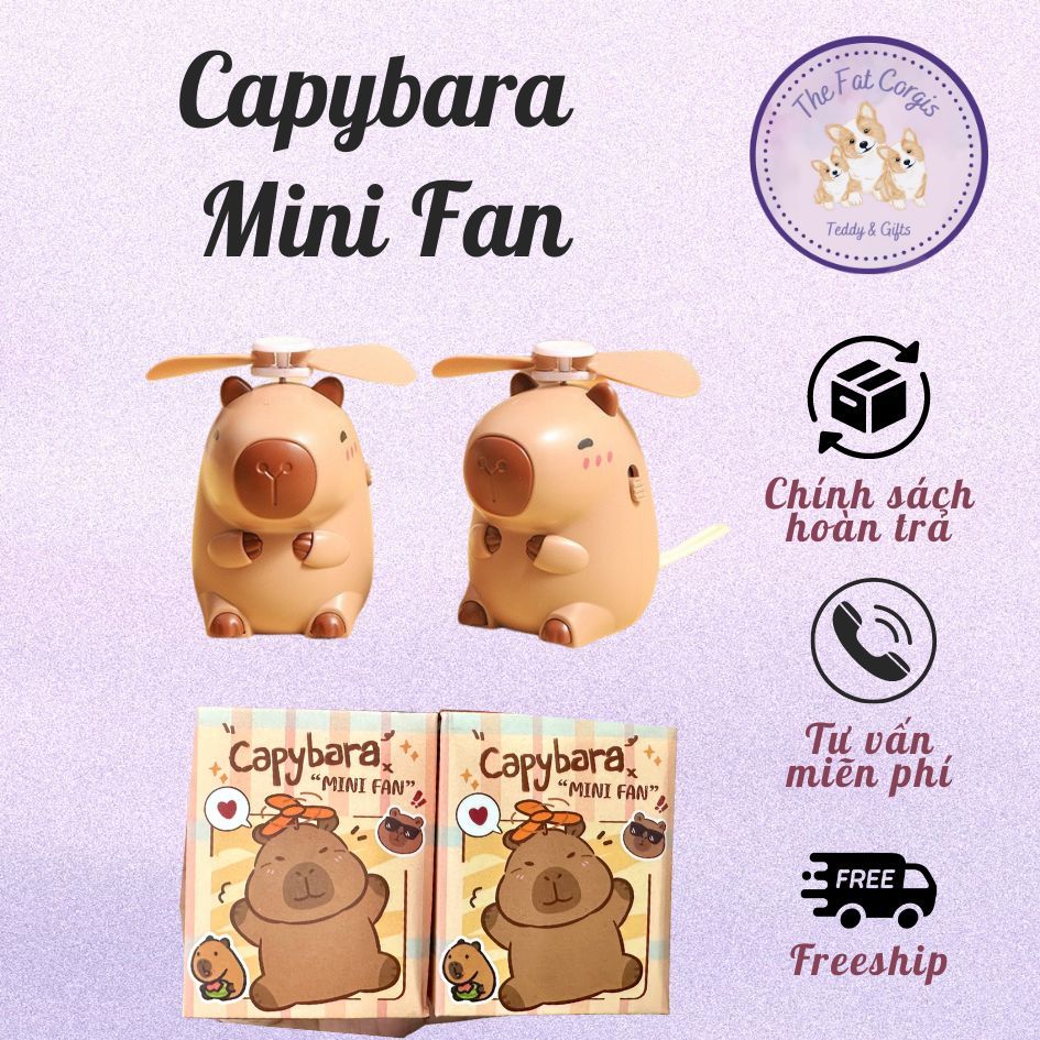 Capybara mini handheld fan with box | Shopee Malaysia