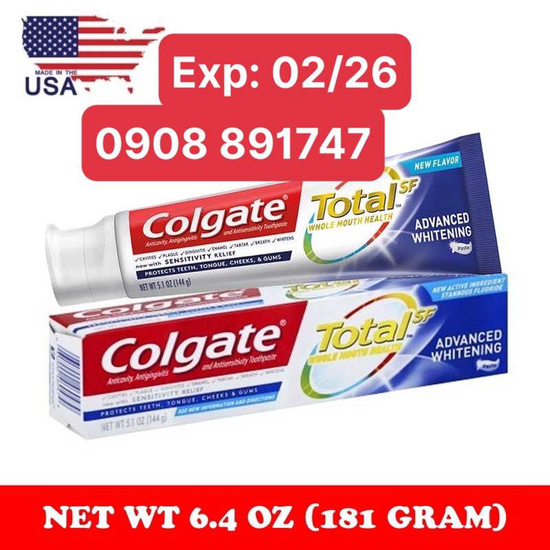 (USA) {New Model} Colgate Total SF Advanced Whitening Toothpaste Of ...