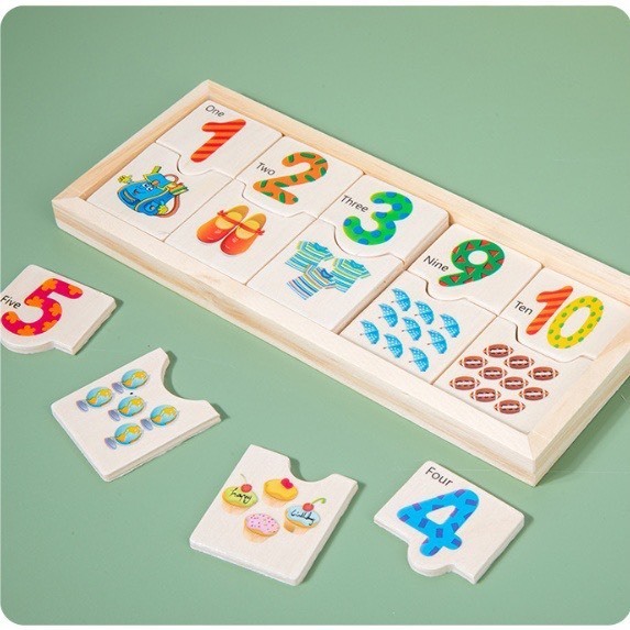 Wooden number puzzle toy for children - Smart wooden toys help children ...