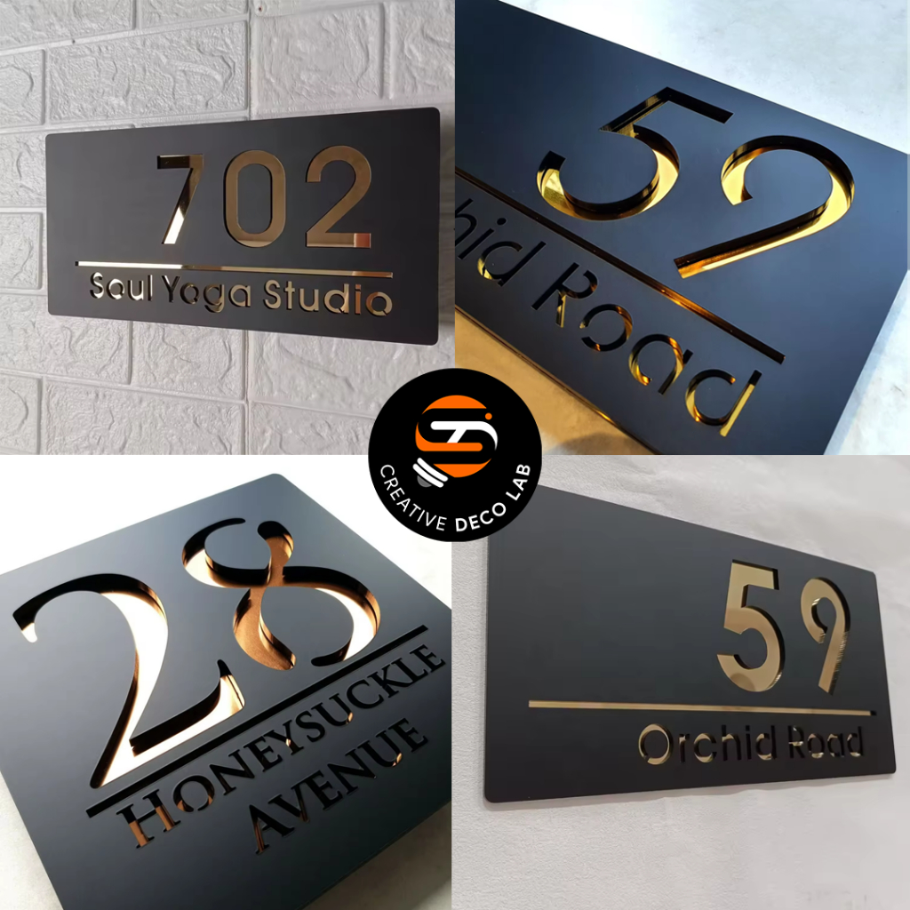 Custom Home number Plate, Company, Room number, villa number, Luxury ...