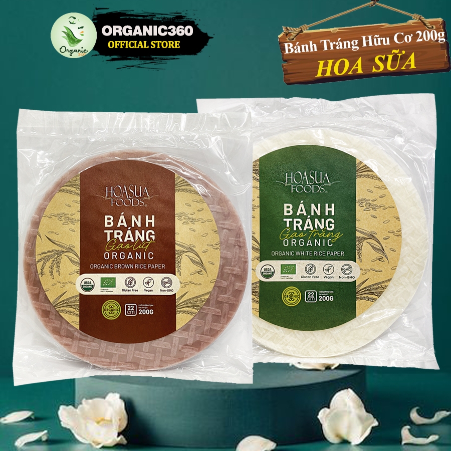 Organic Brown Rice Paper, White Rice HOA MILK Organic Rice Paper 200g ...