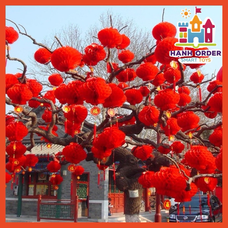 Cny Ceremony Mini Red Lantern Waterproof Nylon Lantern Shopee Malaysia