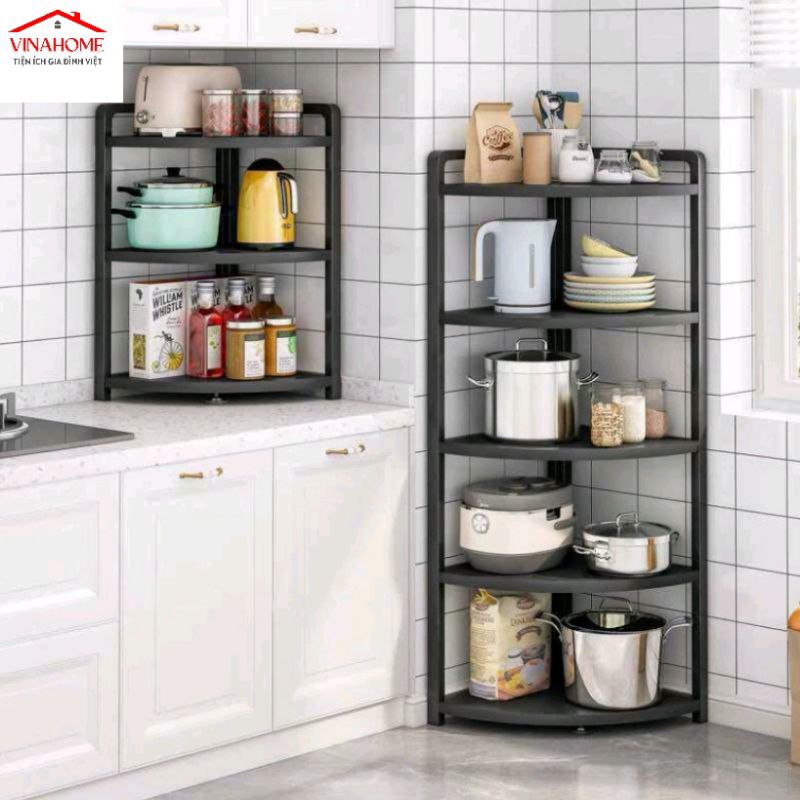 Multi-purpose Corner Shelf, 2-Storey Kitchen Spice Shelf Is Made From ...