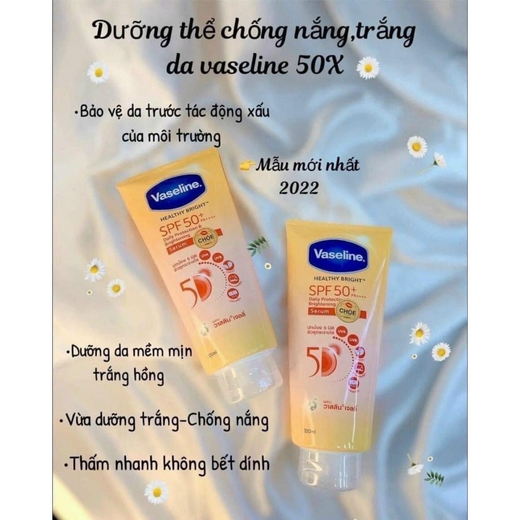 Vaseline body Sunscreen 50X SPF 50 PA+ + Thailand Latest Model Turns On ...