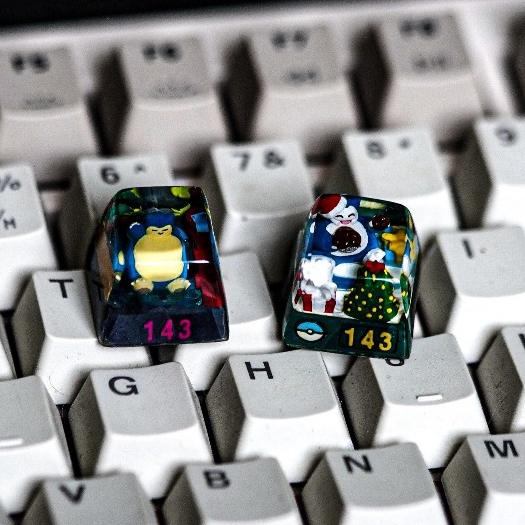 Snorlax Keycap resin pokemon - mechanical keyboard buttons - artisan ...