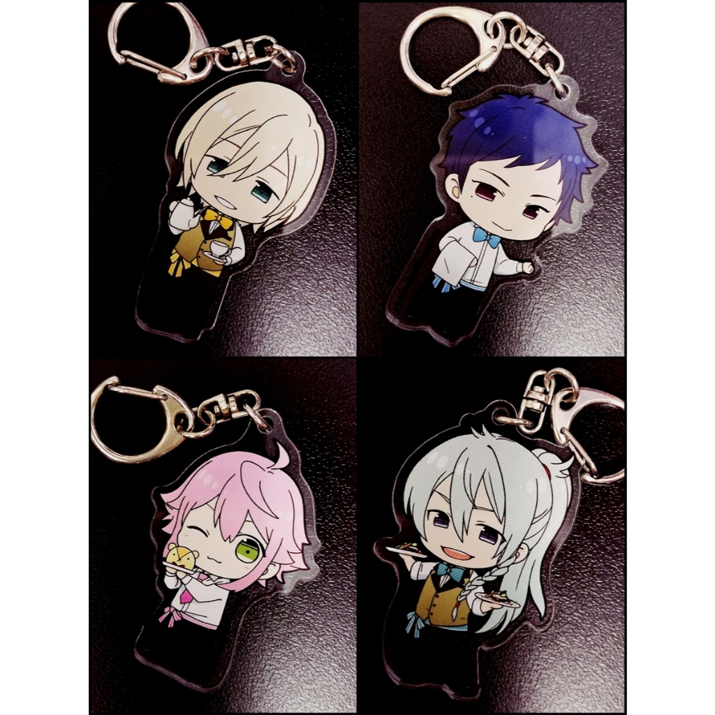 Fine group Collab waiter chibi Keychain Official Ensemble Stars ...