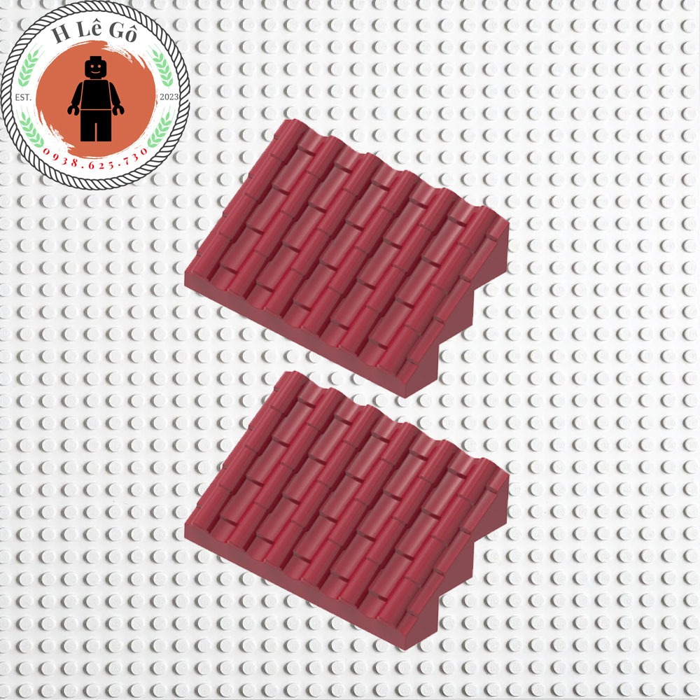 Combo 2 Pieces Of 3x3x6 Red Tile Roof Asian Architecture New Goods ...