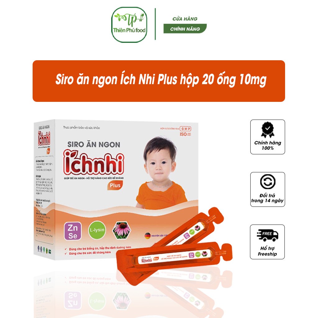 Delicious Ich Nhi Plus Syrup Box Of 20 Tubes Of 10ml Helps Improve ...