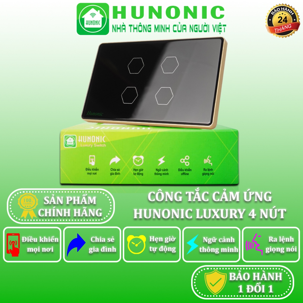 Hunonic Luxury Smart Touch Switch, Bluetooth Mesh Switch With ...