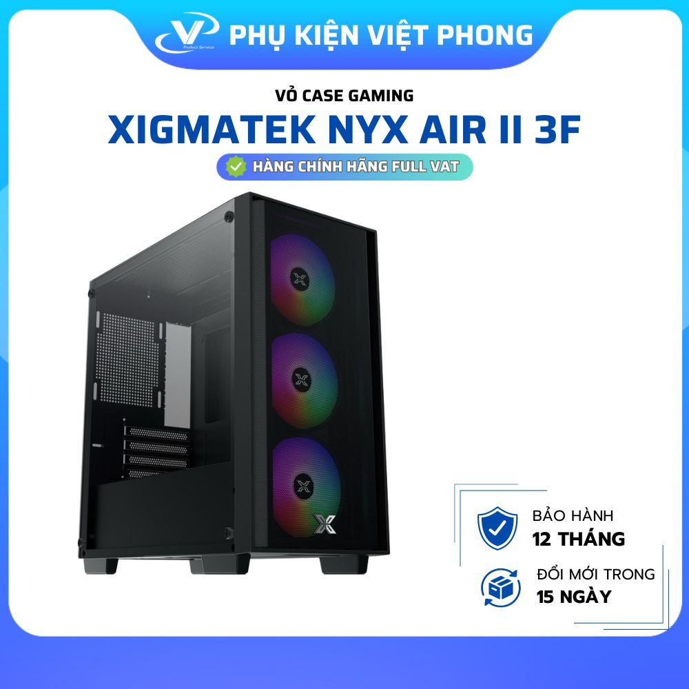 Xigmatek NYX AIR II-3F Computer Case (Black TOWER / MID TOWER) [FULL VAT] | Shopee Malaysia