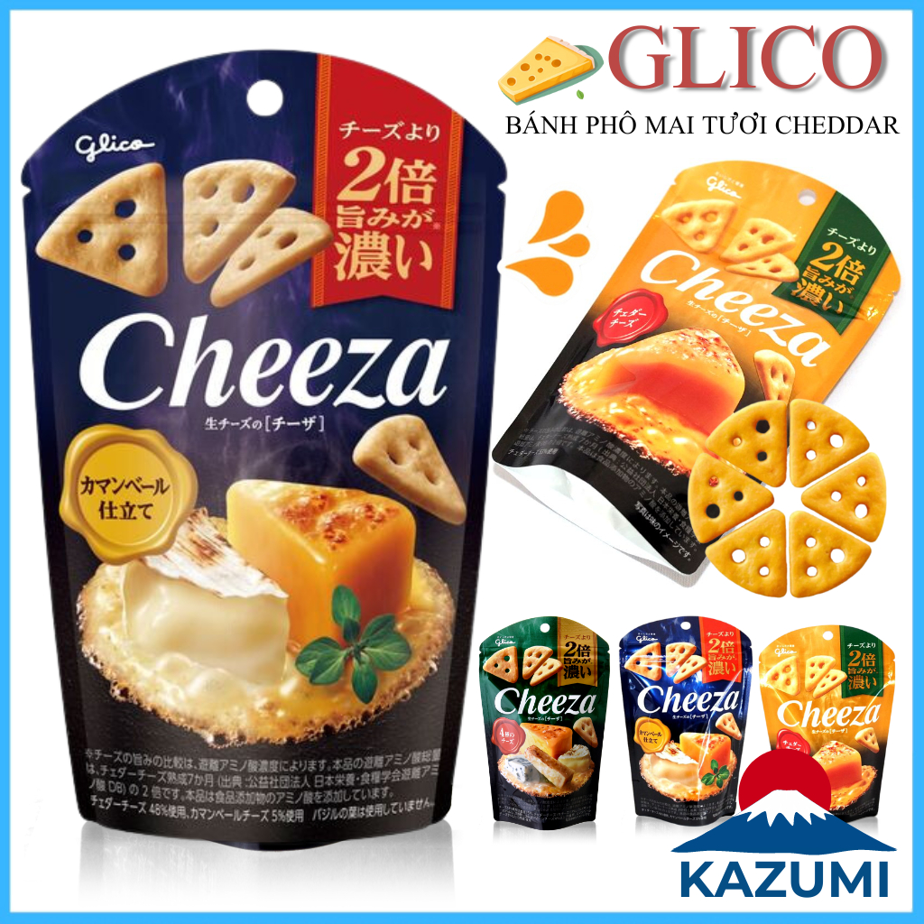 Glico Cheeza Fresh Cheese Cake Camembert/Cheddar Style (36g x 10 pieces ...