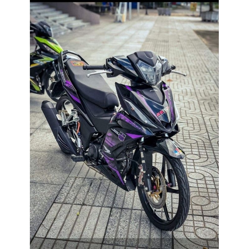 Removable sticker for winner v1 ful black mixed with purple RS150 ...