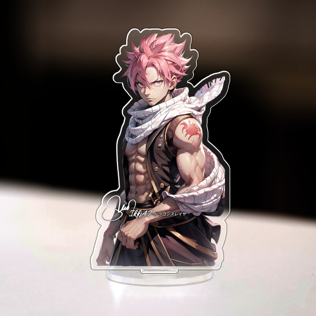 Standee Model, Keychains, Glasses Natsu Dragneel Wizard FAIRY TAIL Gift ...