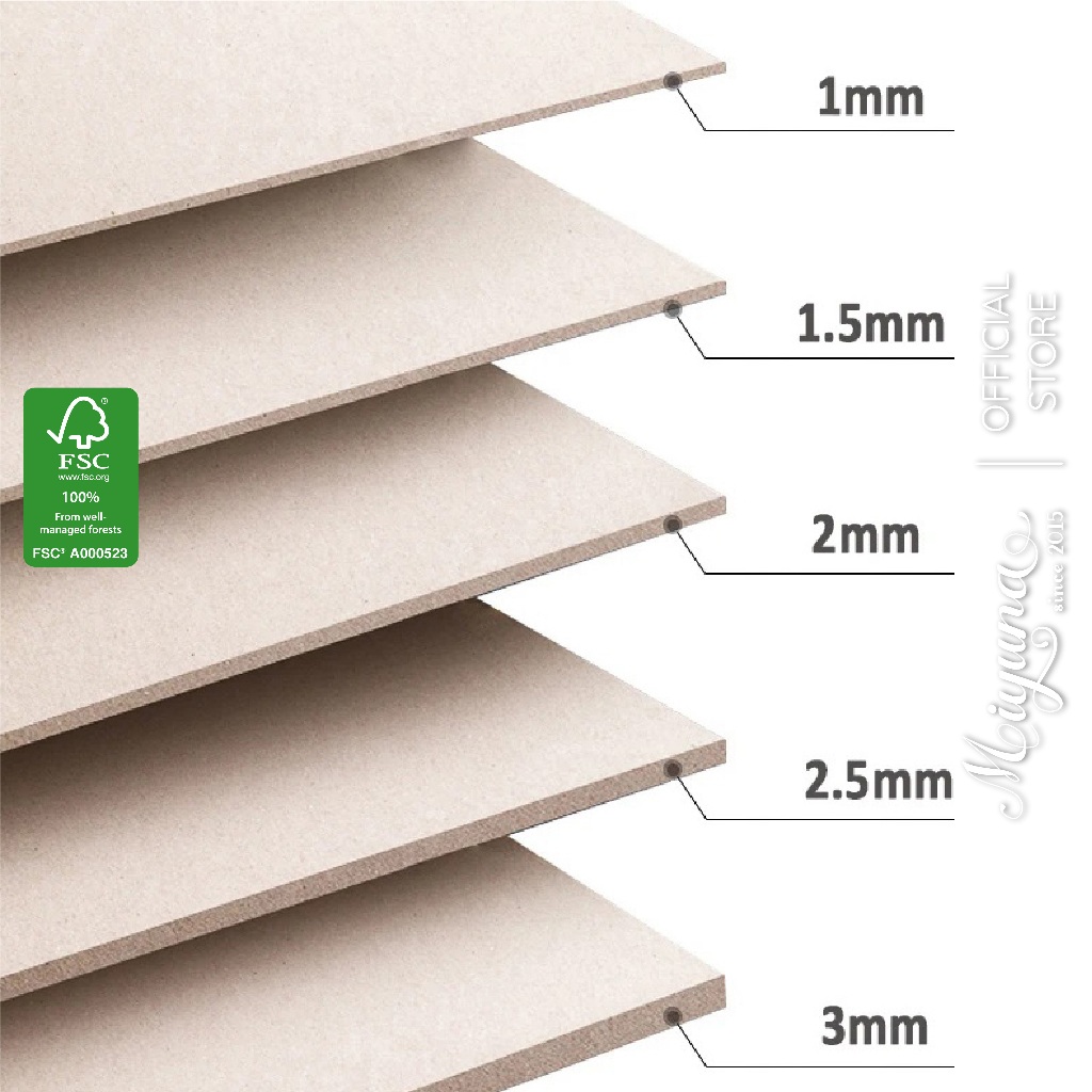3 Hard Carton Covers A4 A3 A2 MIYUNA 1.5mm 2mm 2.5mm 3mm - cold Carton ...