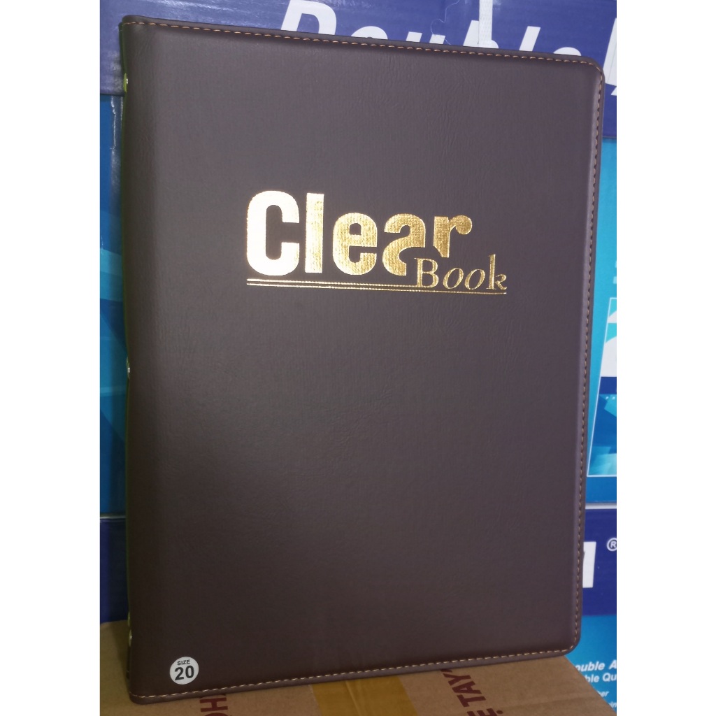 Cover OF 20 PREMIUM LEATHER SEWING CLEARbook (Menu) | Shopee Malaysia
