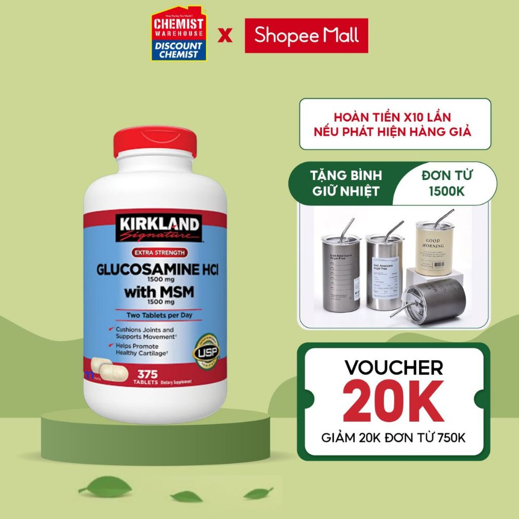Kirkland Signature Glucosamine HCL 1500mg With MSM bone supplement ...