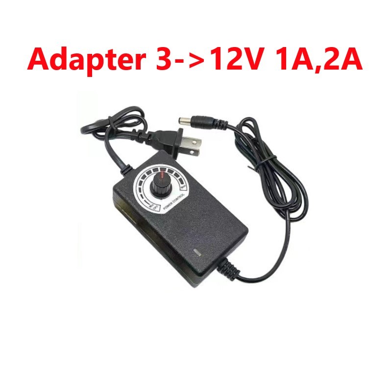 3-12v Voltage Adjustable Power Adapter, For Motor Adjustment, 1A, 2A ...