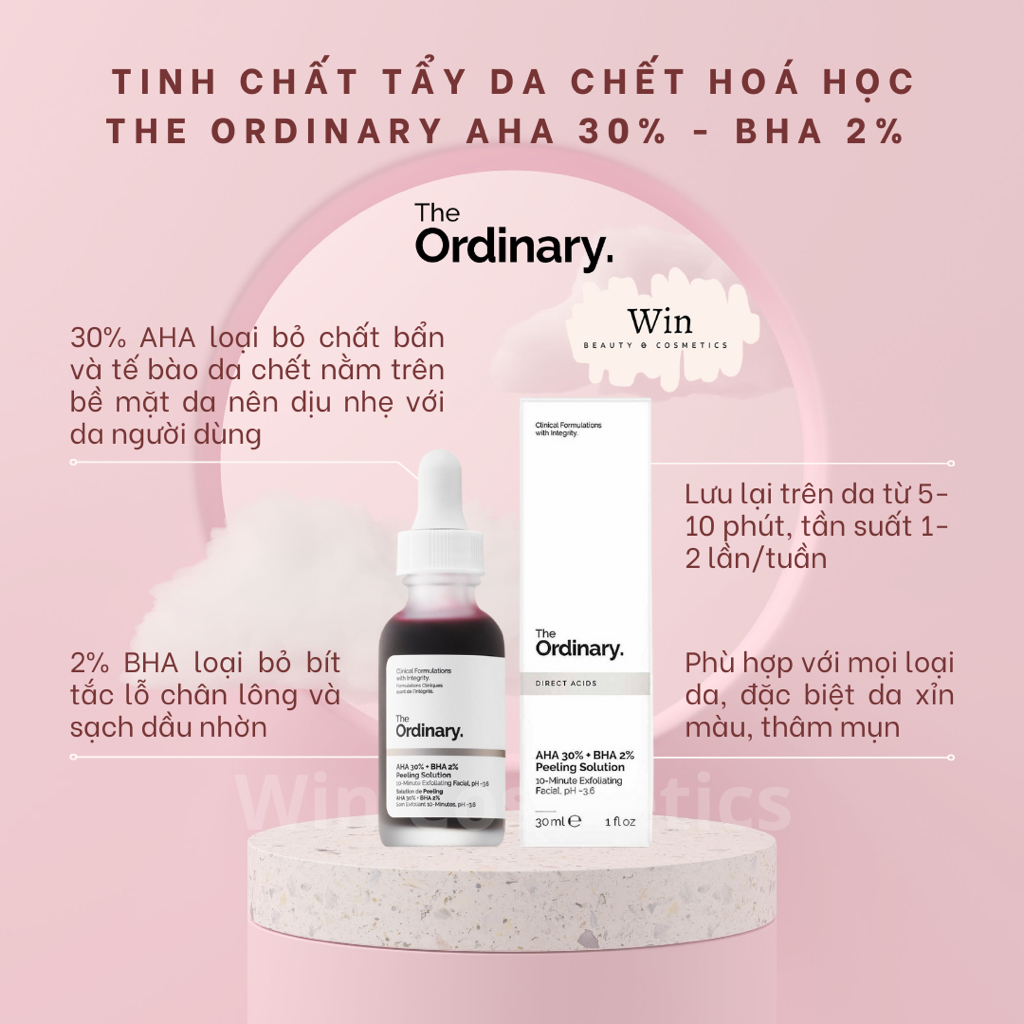 The Ordinary Exfoliating Serum AHA 30% + BHA 2% Peeling Solution 30ml ...