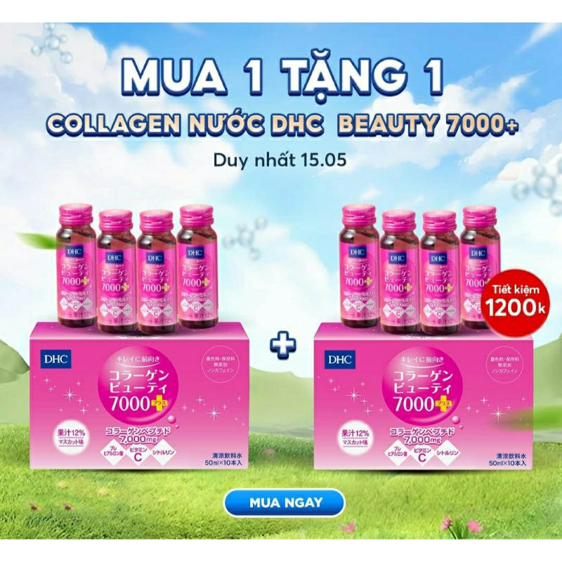 [Buy 1 Get 1 Free] DHC 7000 Japanese collagen Support Skin Beauty 10 ...
