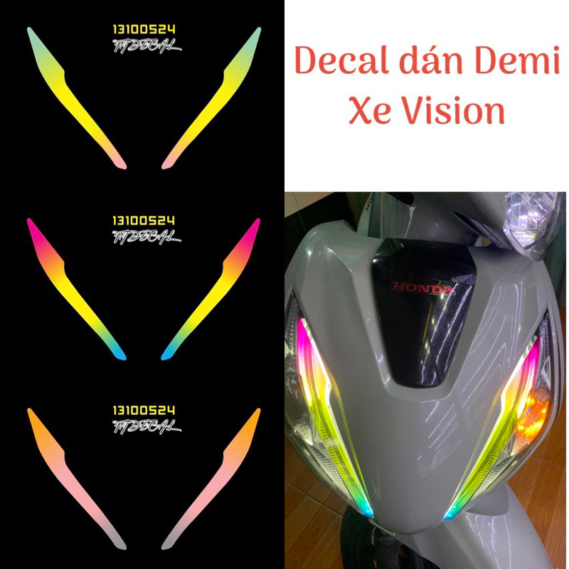 Demi decal sticker for Vision 2020-2024 car with rainbow pattern on ...