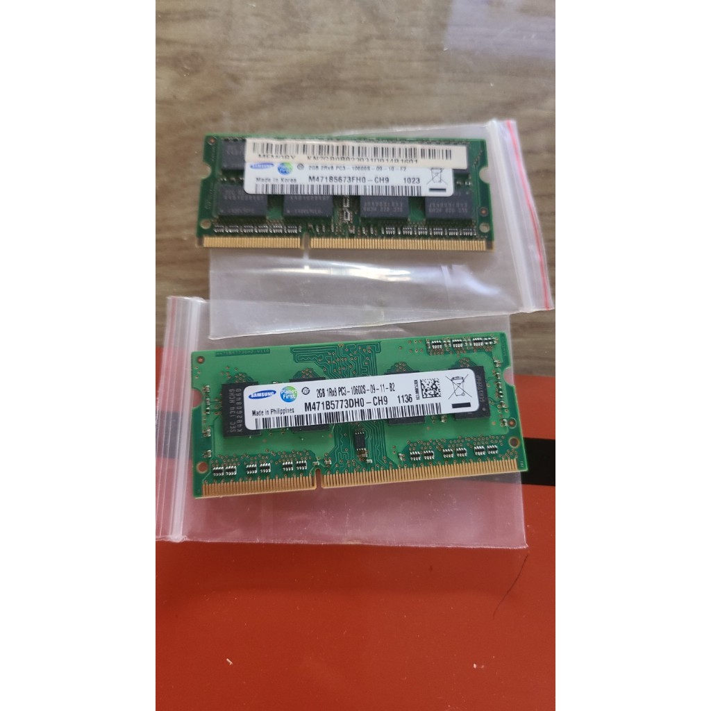 2 2Gbx2 laptop ram Bars =4Gb (1333 bus ram Removed From Upgraded dell ...