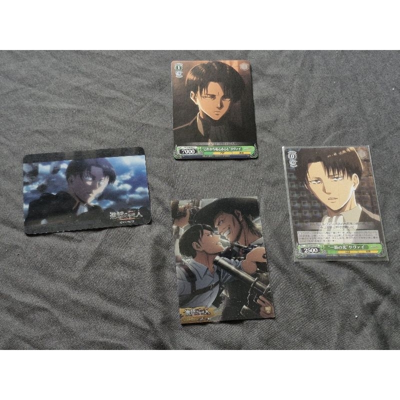 Levi Ackerman Attack On Titan Card Levi Aot Genuine Metal Game | Shopee ...