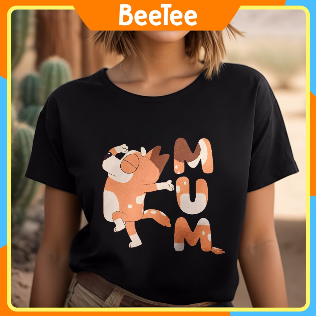 Oversize T-shirt with Bluey Cool Mom Club Bluey Mum 257 print | Shopee Malaysia