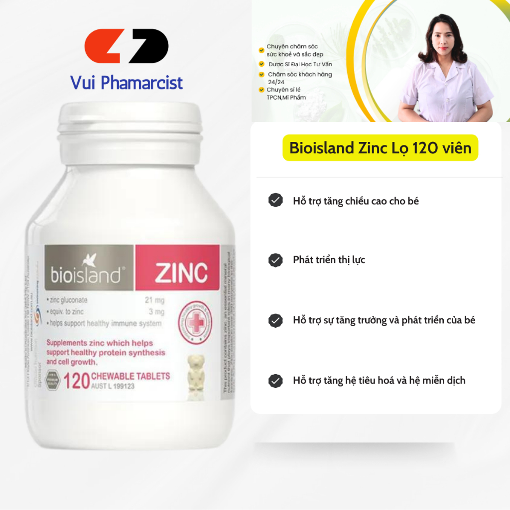 Zinc For Kids Bioisland Chewable Tablets Support Zinc Supplementation ...
