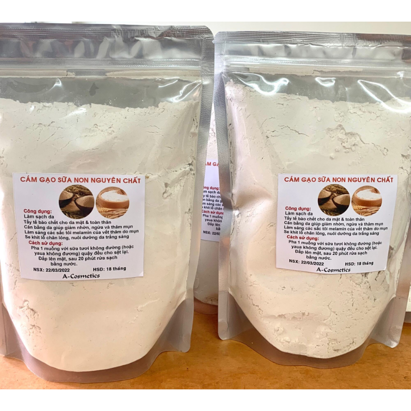 Organic Milk Rice Bran Powder - White Skin, Moisturizing, Dull | Shopee ...