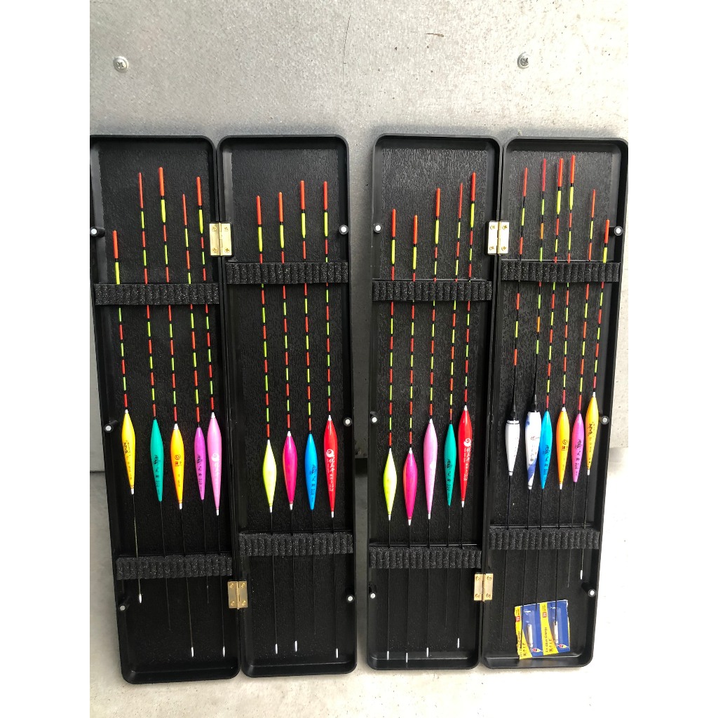 Colorful nano fishing float Combo has 9 day floats and 2 night floats ...