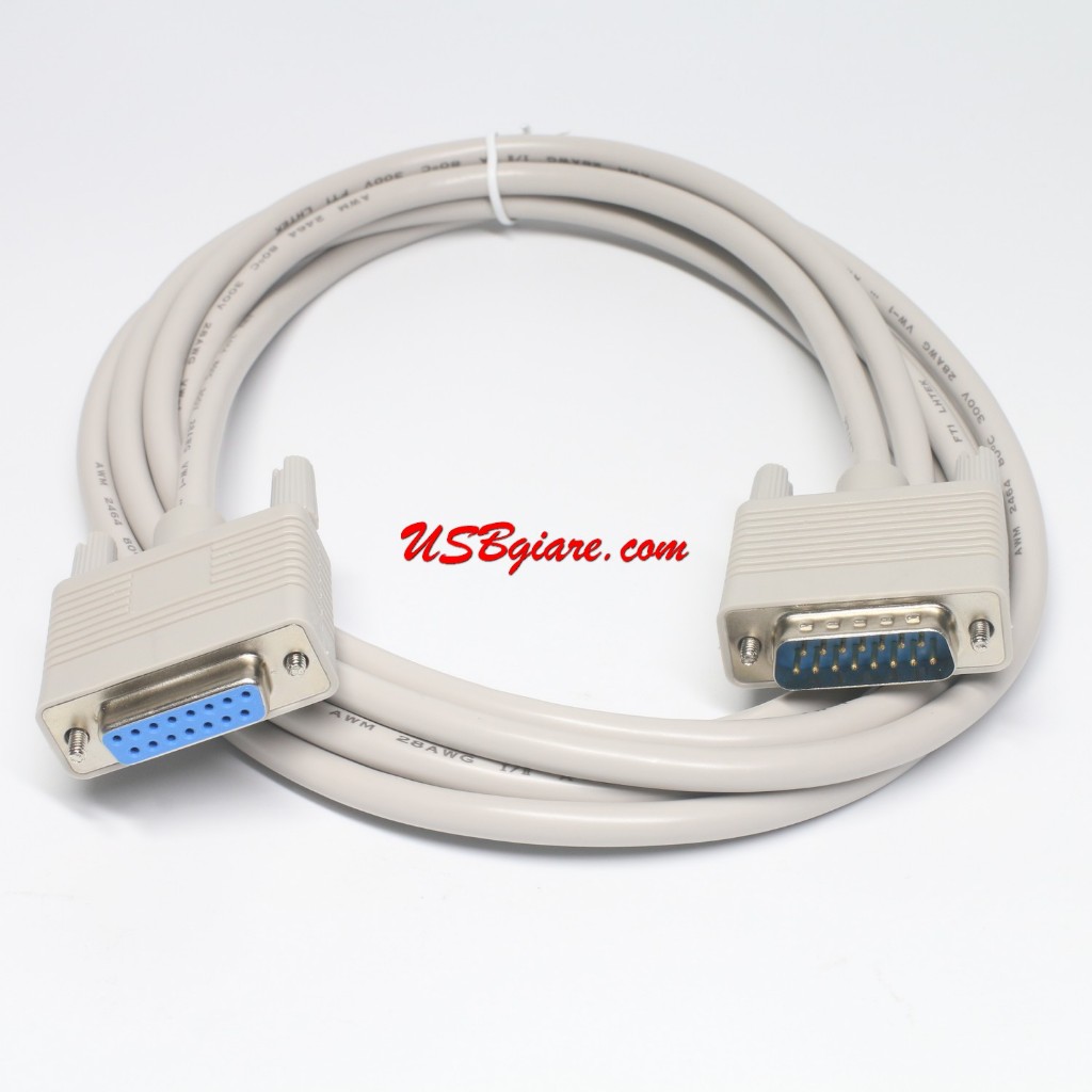 Db 15 Male Female Cable 3M Extension, 15-PIN 2-Row Combo Cable 3M ...
