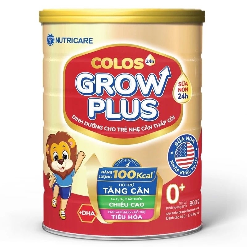 Colos Grow Plus 0+ powdered milk can 850g Nutricare | Shopee Malaysia