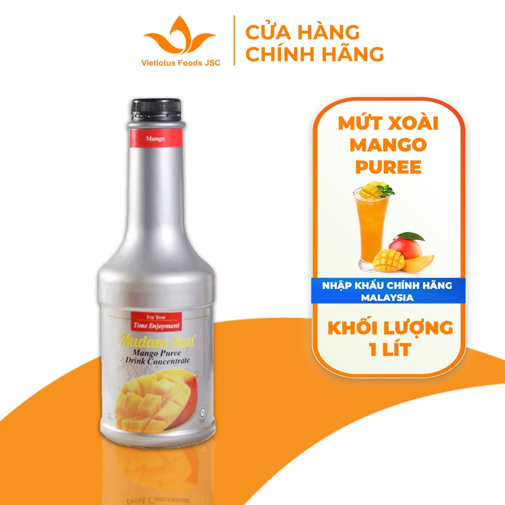 Madamsun mixed fruit jam with Mango flavor (Mango Puree Mix) 1L bottle ...