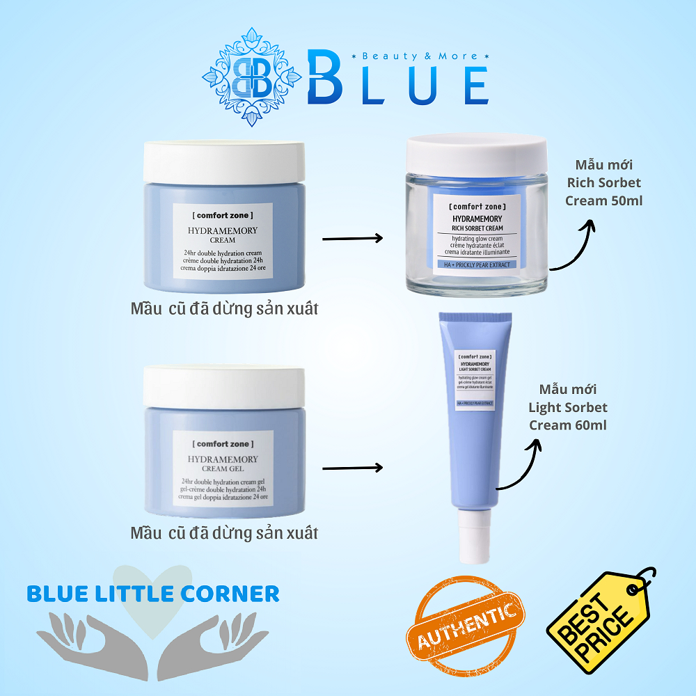 [CZ] Comfort Zone Hydramemory Rich / Light Sorbet Cream (Cream/ Old Gel ...
