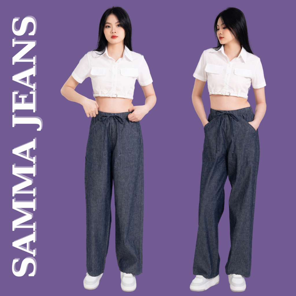 P08 high quality Korean style elastic waistband female Jeans, Samma ...