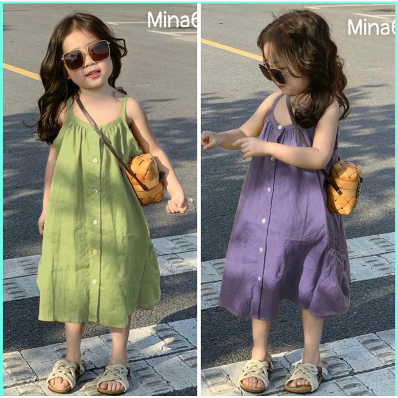 Baby kids 2-pocket string baby girl dress made of rough material for ...