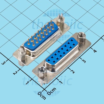 Db15 Port Female 15 Pins Straight 2 Rows Solder PCB | Shopee Malaysia