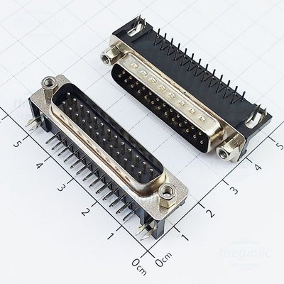 Db25 Male Port 25 Pins Curved 90 Degrees 2 Rows PCB Solder | Shopee ...