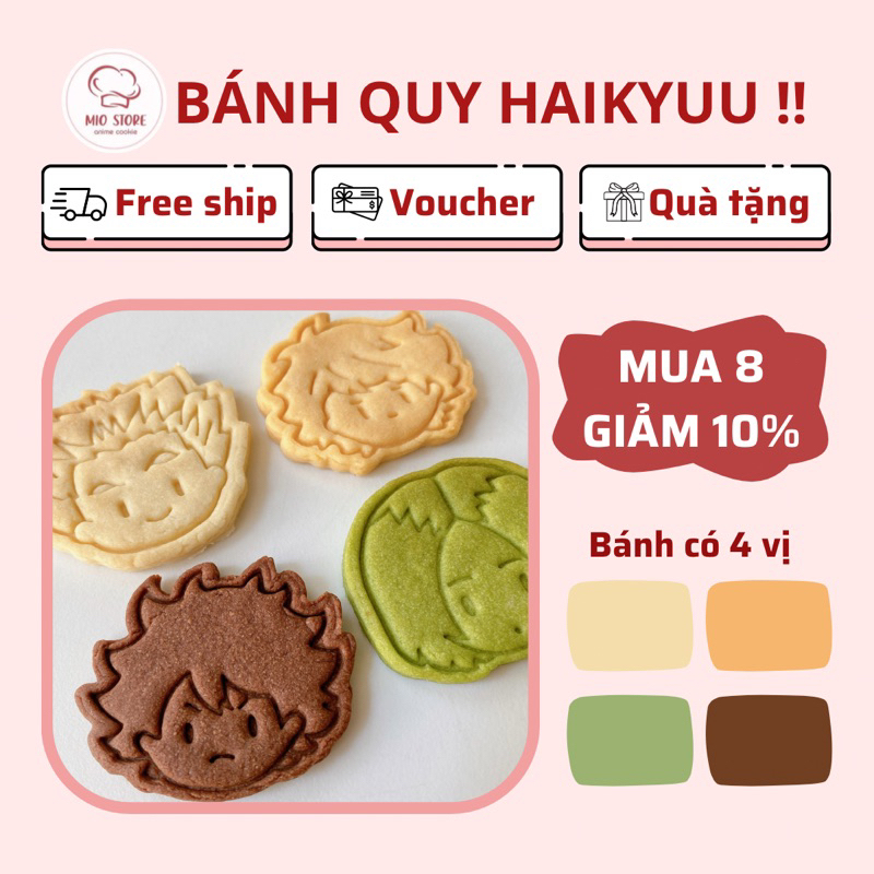 Haikyuu Cookie, Combo of 4 anime cookies with Kenma, Obito characters ...