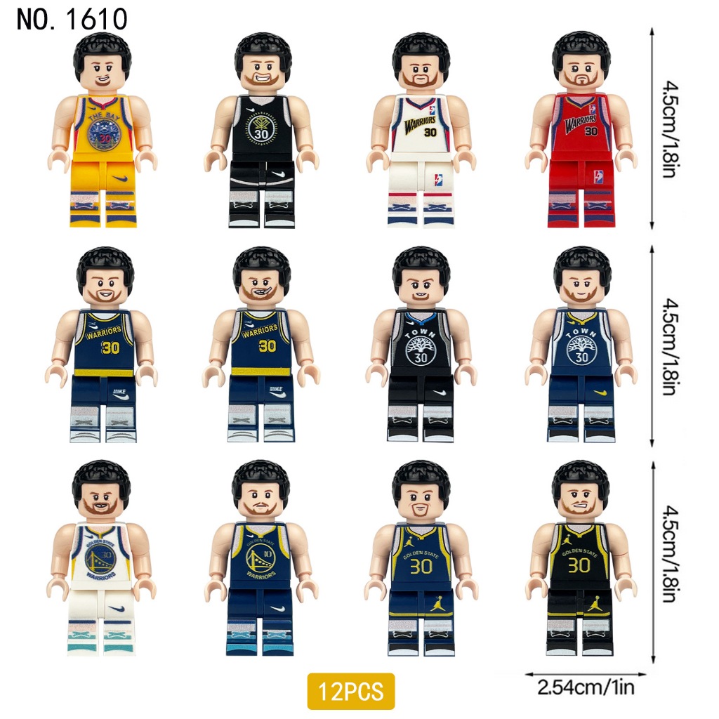 Stephen Curry minifigures set (1 set of 12 characters) | Shopee Malaysia