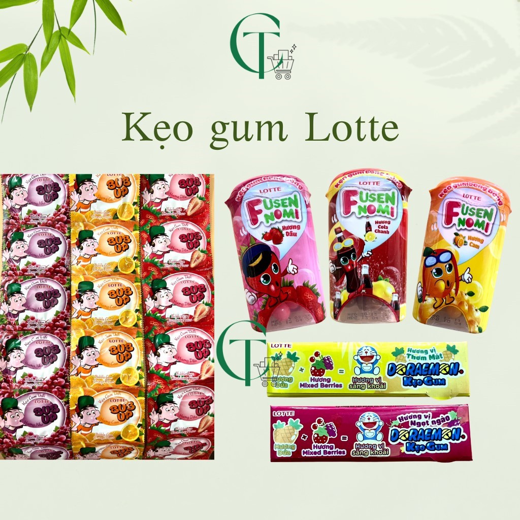 Lotte bubble-blowing gum, fruit-flavored chewing gum, delicious jars ...
