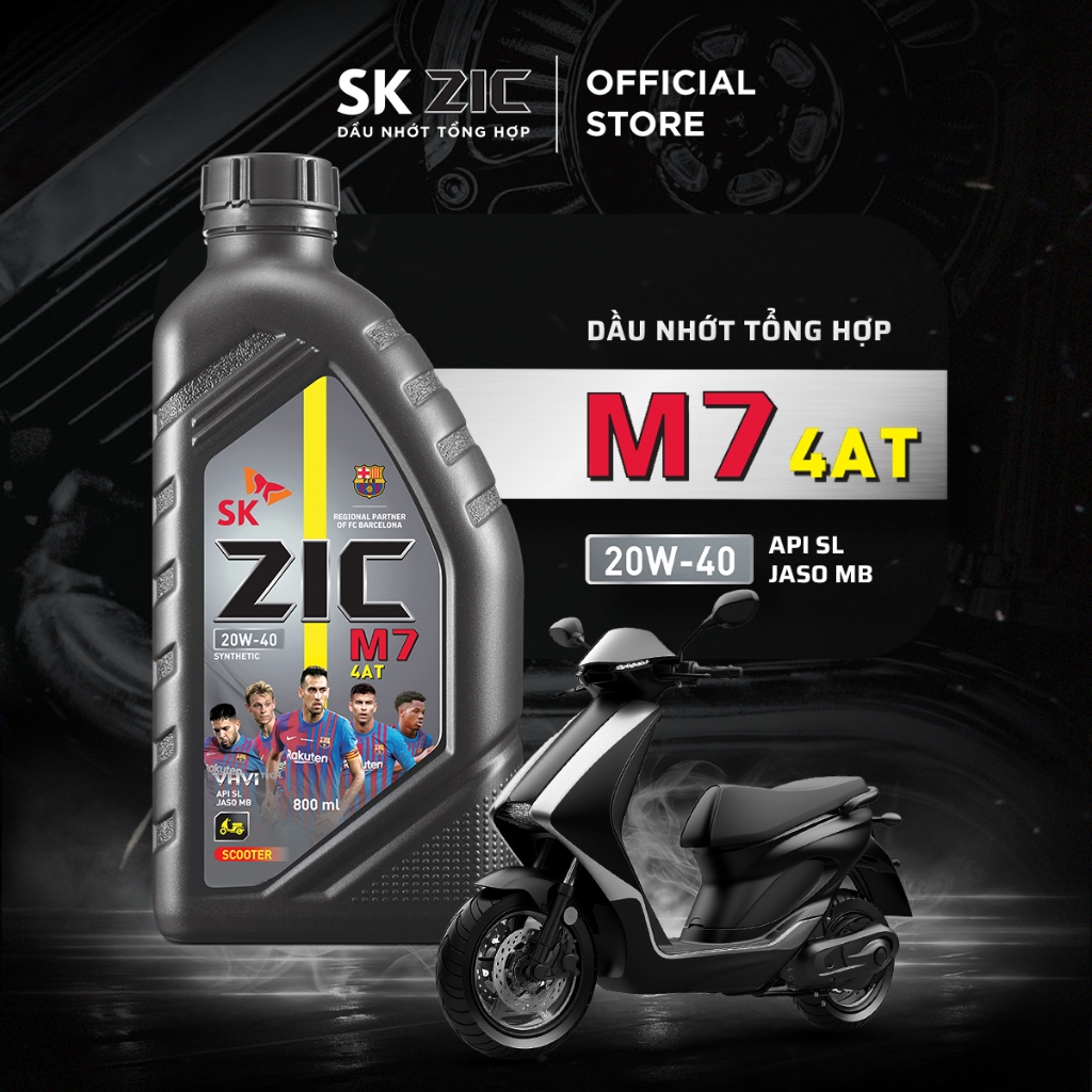 Sk ZIC M7 4AT 20W40 (1.0L) - Synthetic scooter oil | Shopee Malaysia