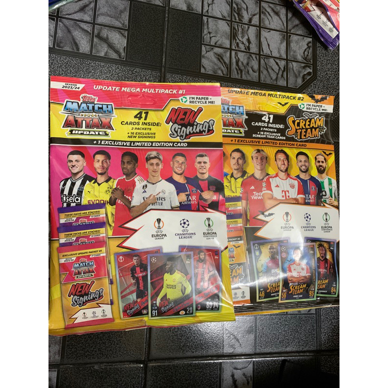 Match ATTAX MEGA MULTIPACK UPDATE Player Card Package 23 / 24 (41 Cards ...